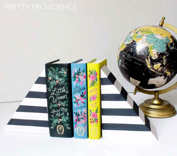 15 Epic DIY Bookends To Use On Your Shelves - Craftsonfire