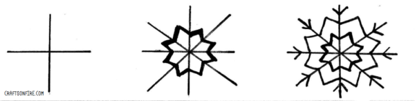 How To Draw A Snowflake In 3 Steps - Easy Drawing Tutorial - Craftsonfire
