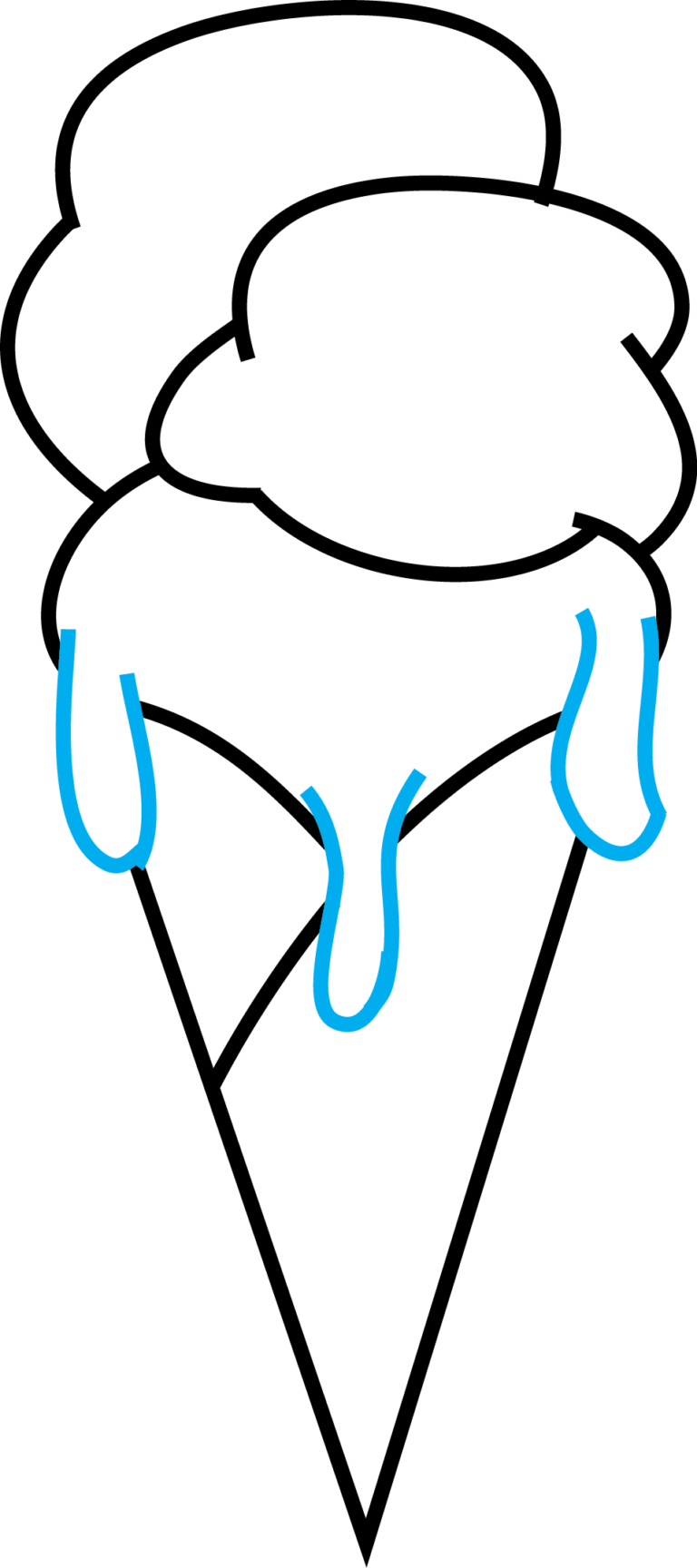 How To Draw An Ice Cream In 12 Steps - Drawing Tutorial - Craftsonfire