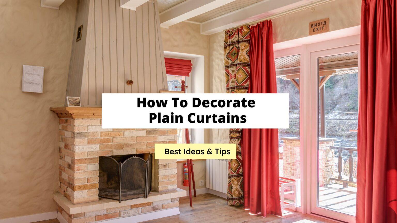 How to Decorate Plain Curtains: Fun & Cute Ideas - Craftsonfire