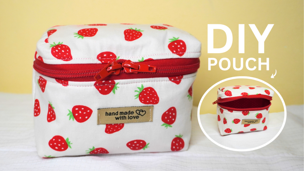 Strawberry Zipper Pouch: Step-By-Step Sewing Guide - Craftsonfire