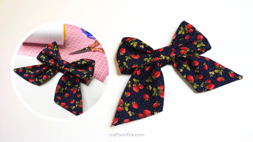 DIY Fabric Bow (Beginner Sewing Tutorial) - Craftsonfire