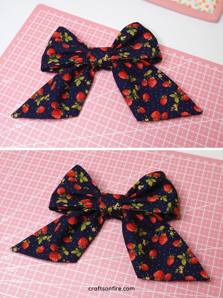 DIY Fabric Bow (Beginner Sewing Tutorial) - Craftsonfire