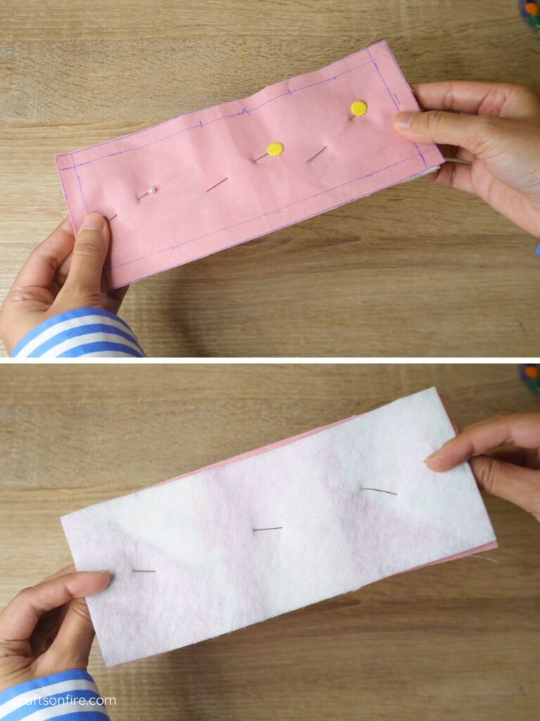 DIY Patchwork Bookmark Using Half Square Triangles - Craftsonfire