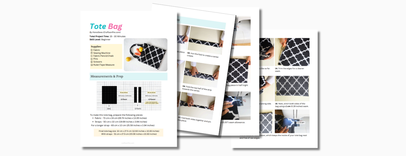 DIY Unlined Tote Bag Tutorial: Simple and Beginner-Friendly - Craftsonfire