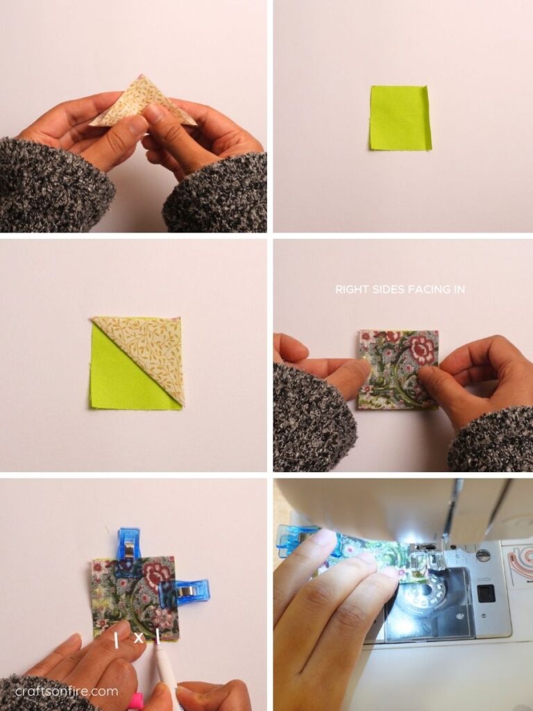 How To Sew A Mini Corner Bookmark - Craftsonfire